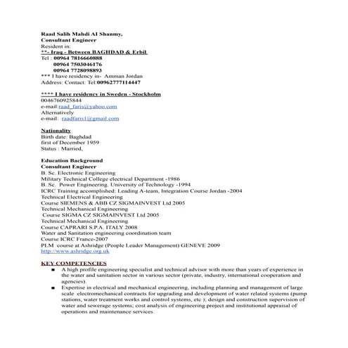 Raad New CV 2016 | PDF