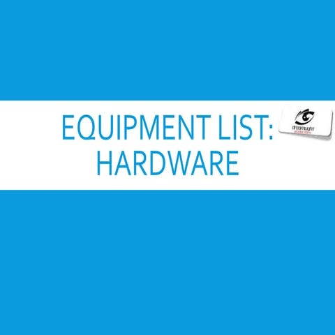 Equipment planning | PPTX