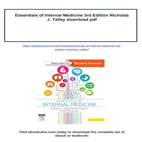 Essentials of Internal Medicine 3rd Edition Nicholas J. Talley | PDF