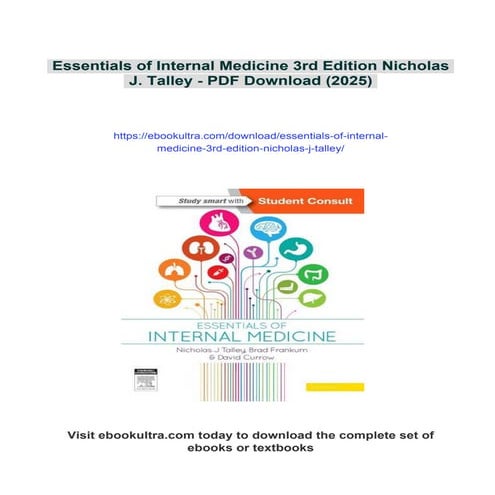 Essentials of Internal Medicine 3rd Edition Nicholas J. Talley | PDF