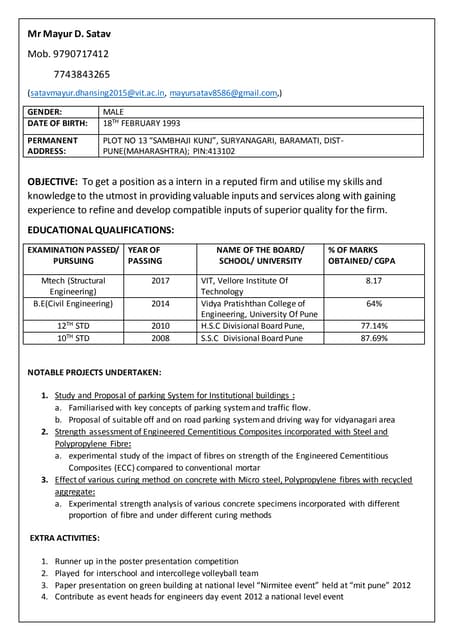 Neeraj kumar resume | PDF