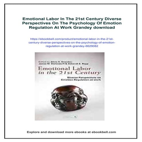Emotional Labor In The 21st Century Diverse Perspectives On The ...