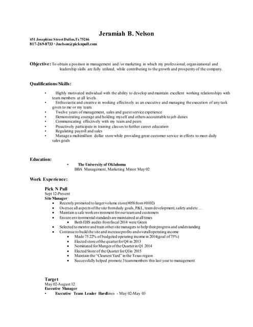 Dawn Resume - 2017 Management | PDF