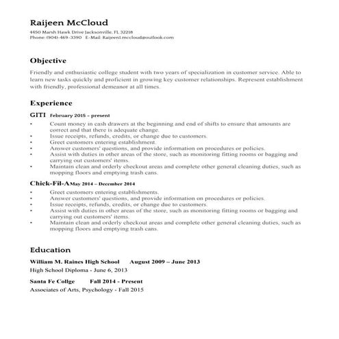 Itiyana Scott resume | DOCX