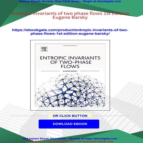 Entropic invariants of two phase flows 1st Edition Eugene Barsky | PDF