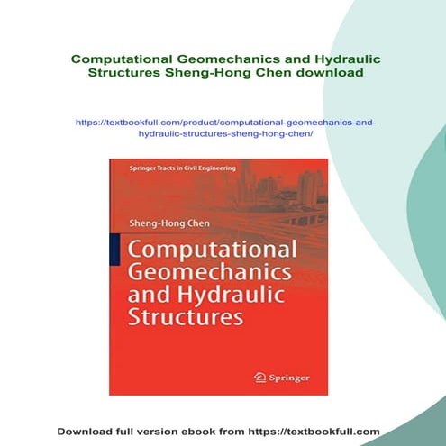 Computational Geomechanics and Hydraulic Structures Sheng-Hong Chen | PDF