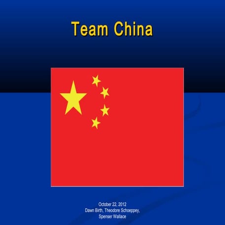 Team China Group Presentation | PPT