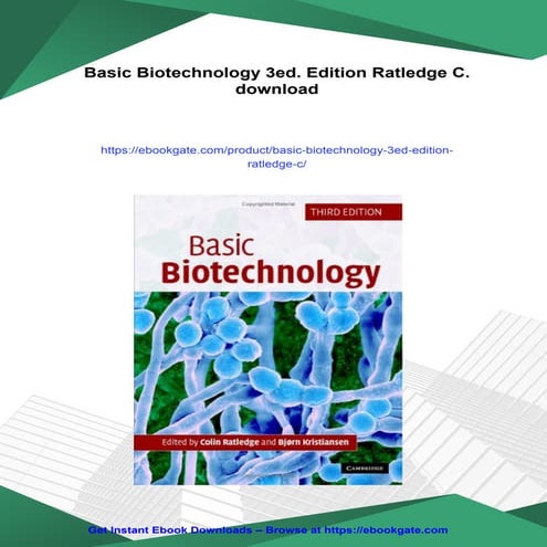 Basic Biotechnology 3ed. Edition Ratledge C. | PDF