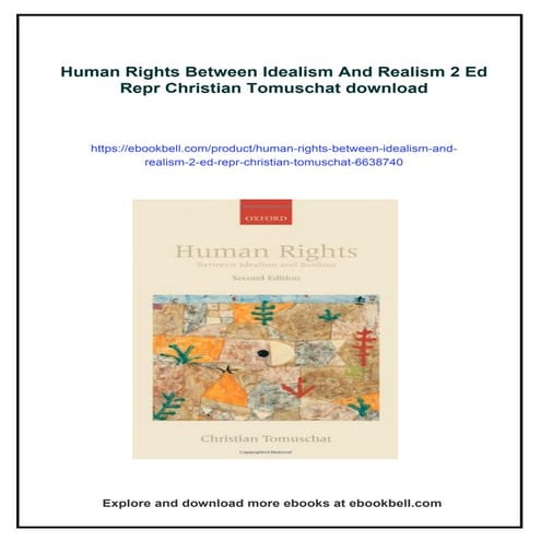 Human Rights Between Idealism And Realism 2 Ed Repr Christian Tomuschat ...