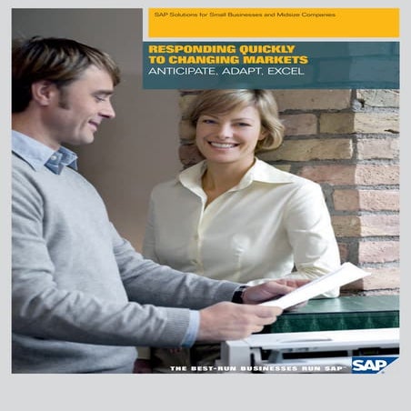 Responding Quickly to Changing Markets: Anticipate, Adapt, Excel | PDF