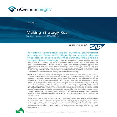 Making Strategy Real | PDF