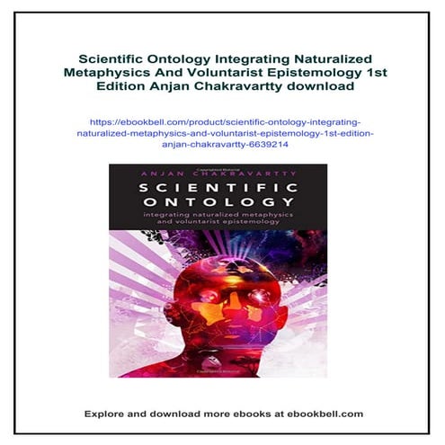 Scientific Ontology Integrating Naturalized Metaphysics And Voluntarist ...
