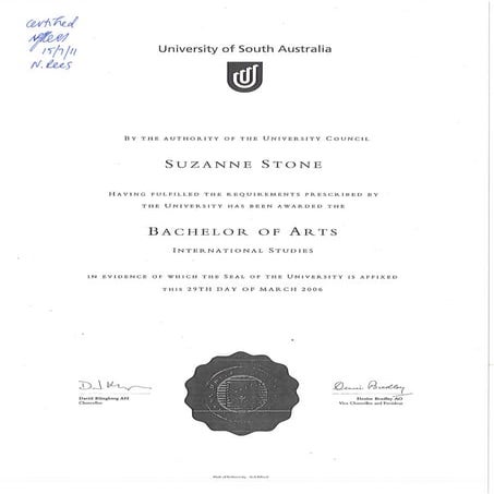 UniSA BA Parchment | PDF