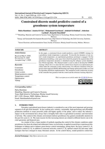 Linear matrix inequalities tool to design predictive model control for ... Linear matrix inequalities tool to design predictive model control for ...