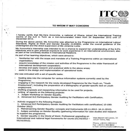 ITC Letter 1 | PDF