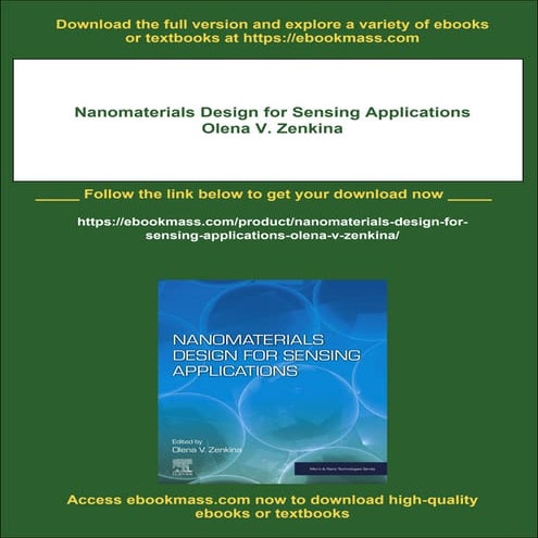 Nanomaterials Design for Sensing Applications Olena V. Zenkina | PDF