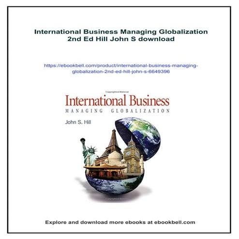 International Business Managing Globalization 2nd Ed Hill John S | PDF