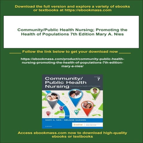 Community/Public Health Nursing; Promoting the Health of Populations ...
