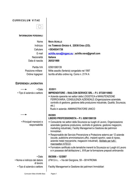 Curriculum vitae | PDF