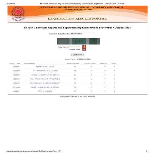 mtech 2sem results | PDF