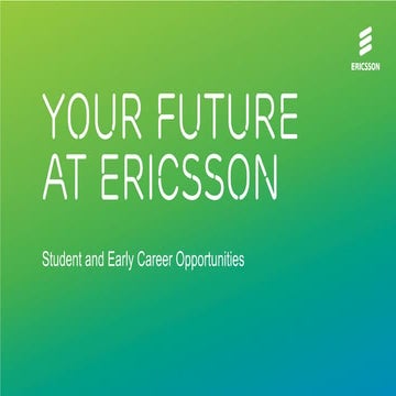 Ericsson Student & Graduate Programs | PPT