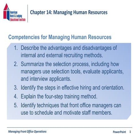 Chapter 14: Managing Human Resources | PPTX