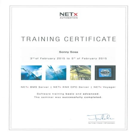 NETx Training Certificate | PDF