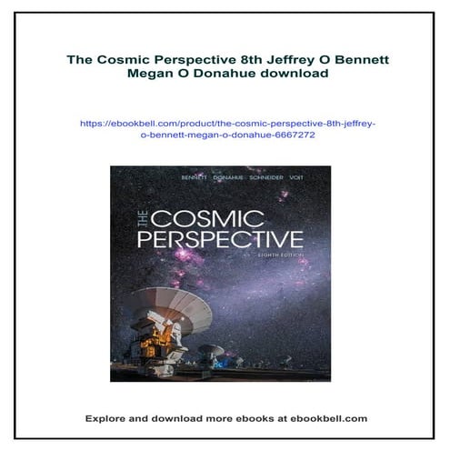 The Cosmic Perspective 8th Jeffrey O Bennett Megan O Donahue | PDF