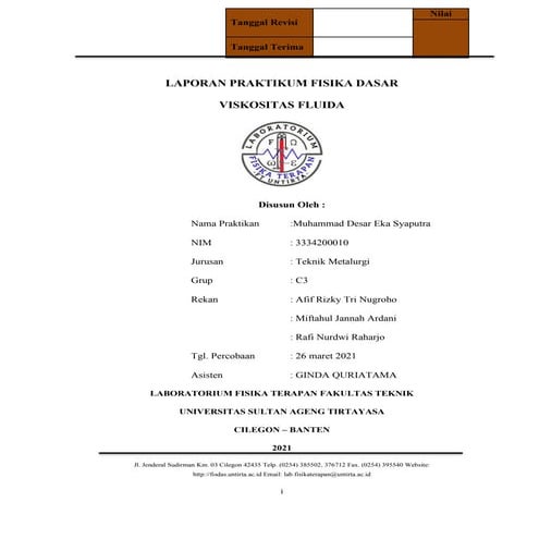 Laporan praktikum fisika dasar tetapan pegas | DOCX