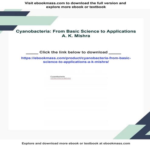 Cyanobacteria: From Basic Science to Applications A. K. Mishra | PDF