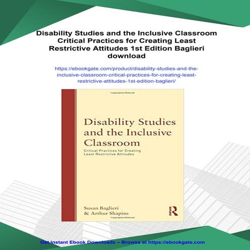 Disability Studies and the Inclusive Classroom Critical Practices for ...
