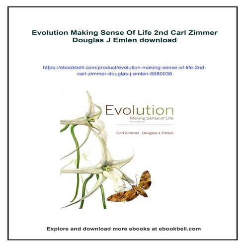 Evolution Making Sense Of Life 2nd Carl Zimmer Douglas J Emlen | PDF
