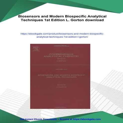 Biosensors and Modern Biospecific Analytical Techniques 1st Edition L. Gorton | PDF