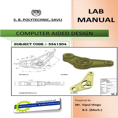 3341904 cad lab_manual_prepared by vipul hingu | PDF