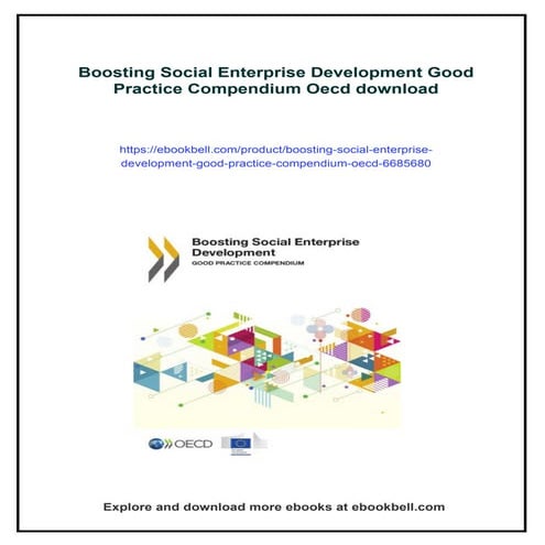 Boosting Social Enterprise Development Good Practice Compendium Oecd | PDF