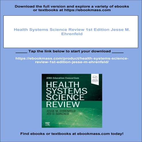 Health Systems Science Review 1st Edition Jesse M. Ehrenfeld | PDF