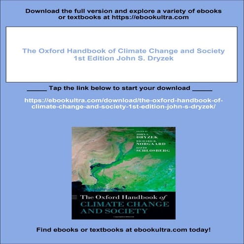 The Oxford Handbook of Climate Change and Society 1st Edition John S ...
