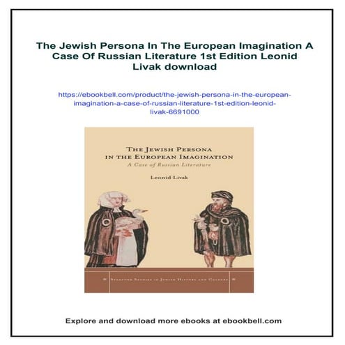 The Jewish Persona In The European Imagination A Case Of Russian ...