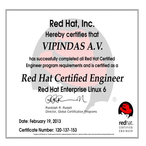 Red Hat Certified Engineer | PPT