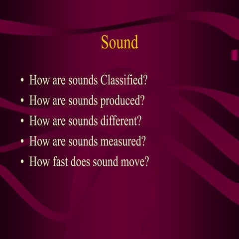 Sound | PPT | Free Download