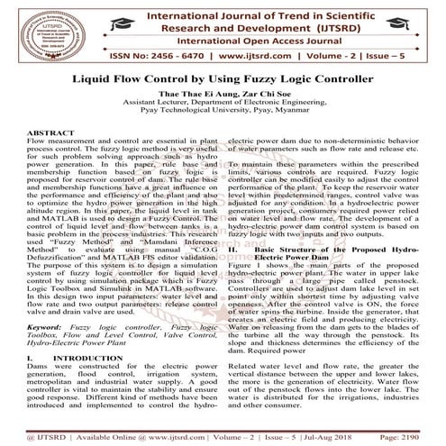 Liquid Flow Control By Using Fuzzy Logic Controller Pdf 