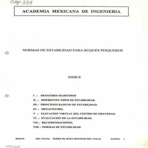 Normas de estabilidad para buques pesqueros | PDF