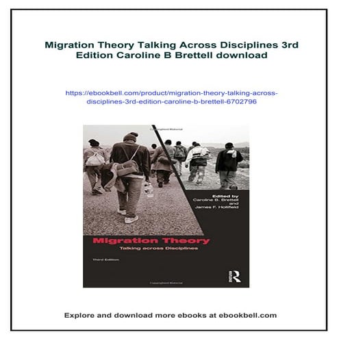 Migration Theory Talking Across Disciplines 3rd Edition Caroline B ...
