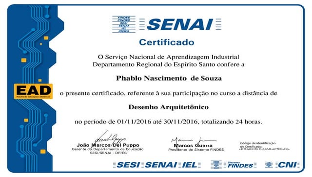 Certificado Senac-SP