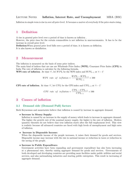 Inflation and deflation | PPT