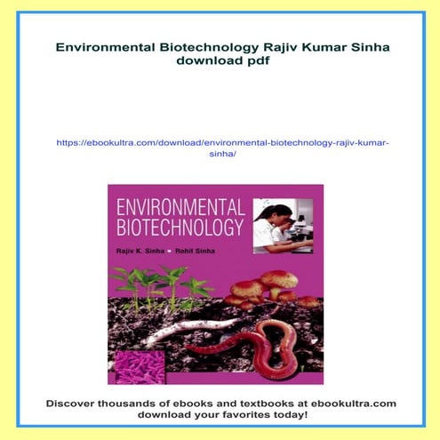 Environmental Biotechnology Rajiv Kumar Sinha | PDF