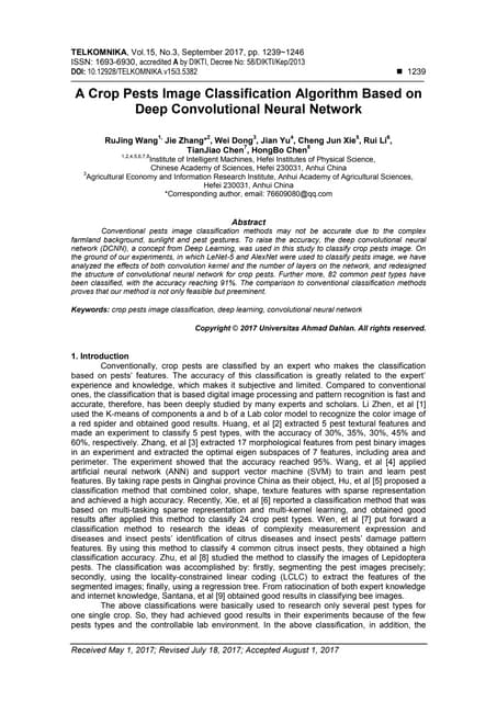 An optimized transfer learning-based approach for Crocidolomia pavonana ...