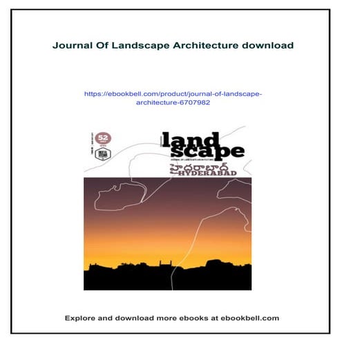 Download full ebook of Journal Of Landscape Architecture instant ...
