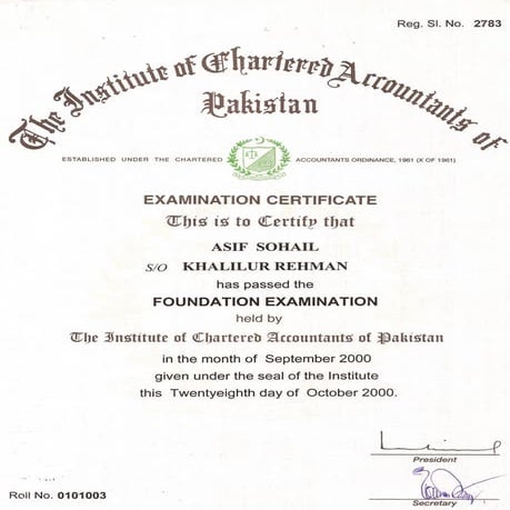 CA INTER CERTIFICATE | PDF