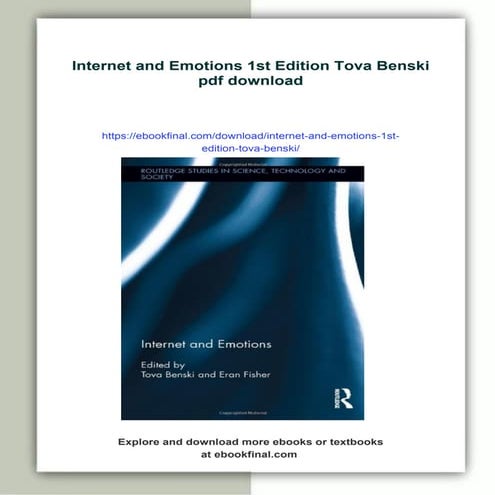 Internet and Emotions 1st Edition Tova Benski | PDF